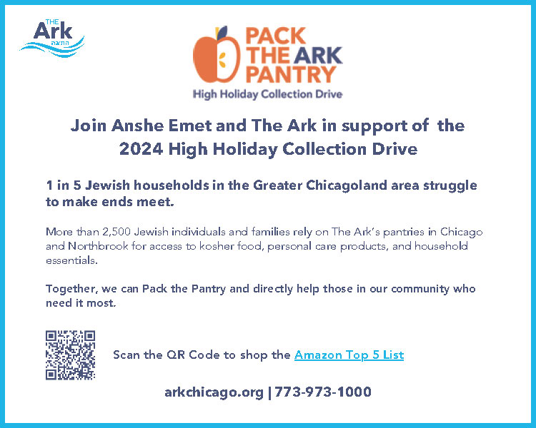 2024 Ark Anshe Emet Synagogue Flyer | Anshe Emet Synagogue